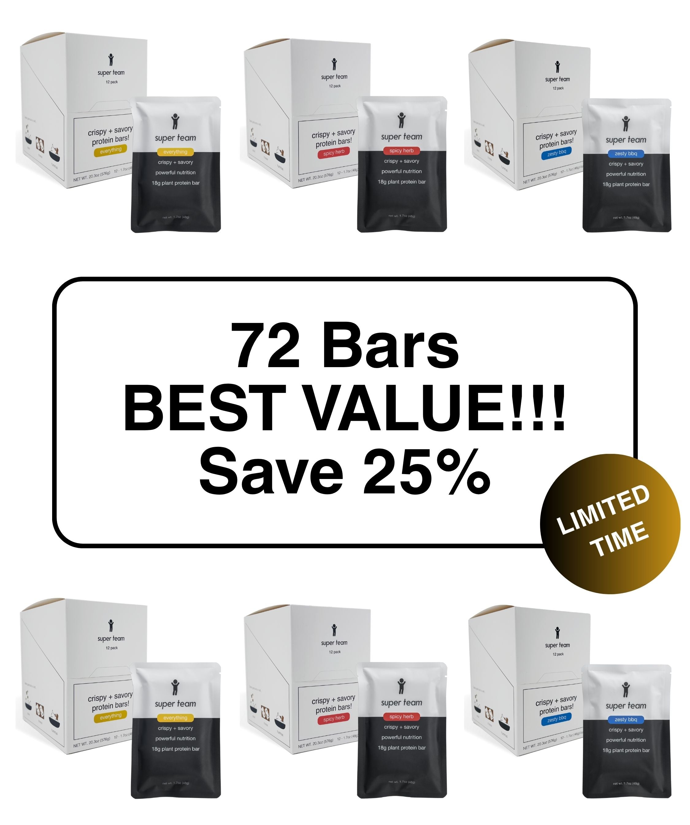 Value Pack (72 Bars) - Super Team